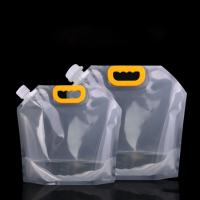 China Customizable Supermarket Transparent Stand Up Spouted Pouches with Lid for Drinks Packaging for sale