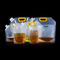 China Customizable Supermarket Transparent Stand Up Spouted Pouches with Lid for Drinks Packaging for sale