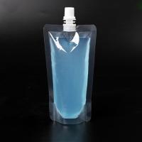 China Customizable Supermarket Transparent Stand Up Spouted Pouches with Lid for Drinks Packaging for sale