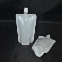 China Customizable Gravure Printing Milky White Stand Up Spout Pouches For Beverage Supermarket for sale