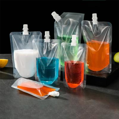China Customizable Stand Up Spouted Stand up Pouches For Beverage Water Liquid Juice Milk Drink for sale