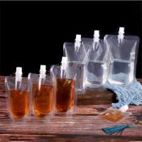 China Customizable Transparent Clear Stand Up Spout Pouches for Milk, Juice, Beverages, Coffee Packaging for sale