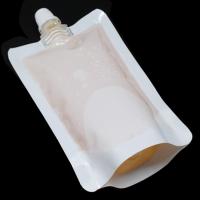 China Customizable Gravure Printing Milky White Stand Up Spout Pouches For Beverage Supermarket for sale