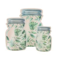 China Personalized Jar Bottle Shaped Standup Food Grade Plastic Pouch with Zipper for sale