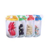 China Custom Printed Heat Sealable Bottle Storage Jar Shaped Plastic Pouches for Food Packaging for sale