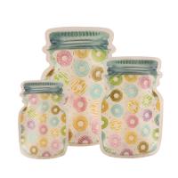 China Personalized Jar Bottle Shaped Standup Food Grade Plastic Pouch with Zipper for sale