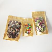 China Clear Front  Back Stand Up Kraft Paper Ziplock Bags 150microns clear stand up pouch bags for sale