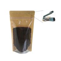 China 4.7x7.9 Inch Plastic Clear Front Brown Kraft Back Reclosable Stand Up Ziplock Pouch Bags Doypack For Food Packaging for sale
