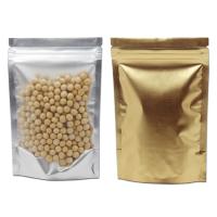 China Aluminium Foil Backed Resealable Zipper Stand Up Pouch Heat Sealer Customisable Front Clear for sale