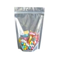 China Digital Printing Front Clear Foil Backed Stand Up Pouch with Heat Seal for Snack Food Packaging for sale