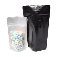 China Clear Front Silver Foil Stand up Pouch Aluminum Heat Seal Gravure Printed Canister for sale