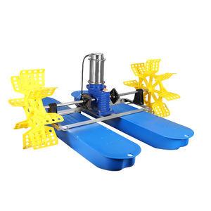 China Low Noise 60dB Water Wheel Pond Aerator 10m Cable Solar Water Oxygenator for sale