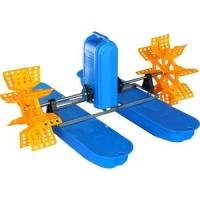 China DC 48V 2 Impeller Aquaculture Paddle Wheel Aerator Solar Farm Pond Air Pump for sale