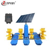 China Aquaculture 2m Solar Paddle Wheel Aerator 20kg Solar Powered for sale