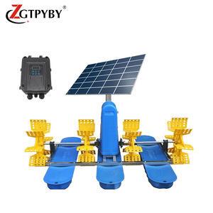 China Aquaculture 2m Solar Paddle Wheel Aerator 20kg Solar Powered for sale