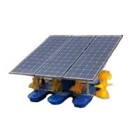 China Lake Solar Powered Surface Aerator 48v 1 Horse Power Fish Farm Paddle Wheel Aerator for sale