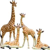 China Outdoor Garden Lawn Resin Art Sculpture Giraffe Ornament 300cm Height for sale