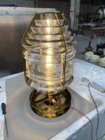 China Metal Plating Titanium Gold Art Table Lamp Sculpture For Museum Display for sale