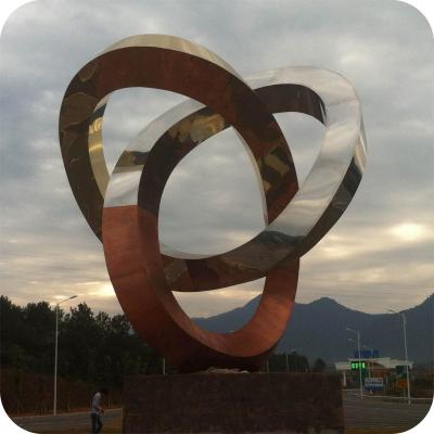 China Plating Titanium Stainless Steel Metal Art Sculptures City Logo for sale