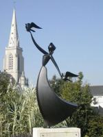 China OEM Metal Art Sculptures Brass Abstract Figure Sculpture Garden Park Square Decoration for sale