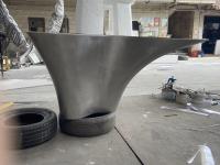 China Stainless Steel Metal Bar Furniture Sculptures Hotel Front Drinking Table for sale