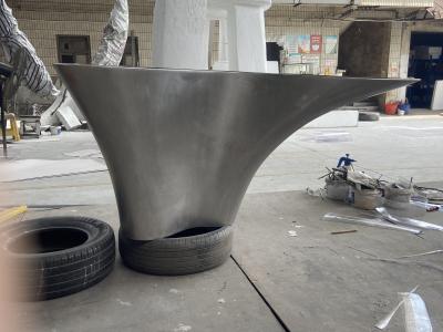China Stainless Steel Metal Bar Furniture Sculptures Hotel Front Drinking Table for sale