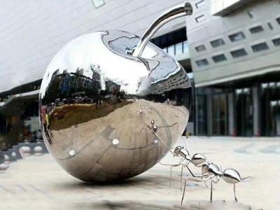 China 500CM Mirror Stainless Steel Sculpture Small Showcase Decorative Artifact for sale