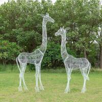 China Polishing Surface Stainless Steel Giraffe Sculpture Balloon Style for sale