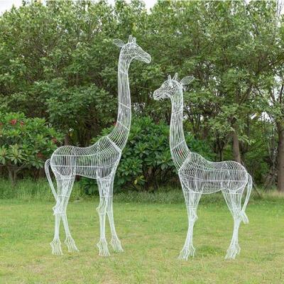 China Polishing Surface Stainless Steel Giraffe Sculpture Balloon Style for sale