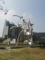 China Outdoor Stainless Steel Animal Sculpture Metal Lighting Sculpture for sale