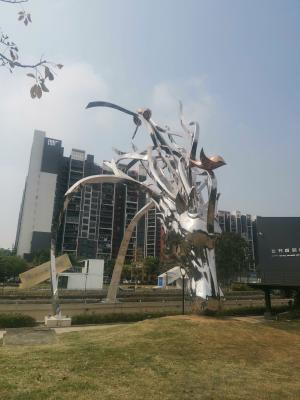 China Outdoor Stainless Steel Animal Sculpture Metal Lighting Sculpture for sale