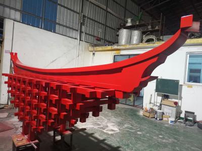 China Chinese Style Casting Metal Art Sculptures Outdoor Spray Painting Sculpture for sale