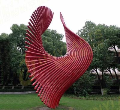 China ODM Stainless Steel Spray Painted art Sculpture Outdoor Furnishings for sale