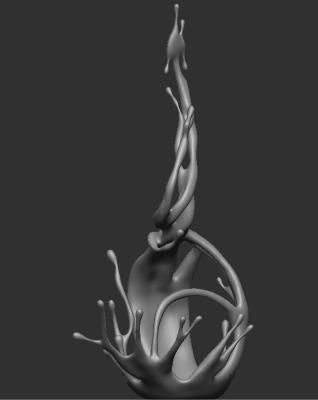 China Vivid And Dynamic Water Wave Sculpture Model Diagram Square Decoration for sale