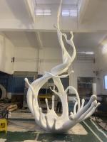 China Large EPS Abstract Water Wave Sculpture Customize Polishing Surface for sale