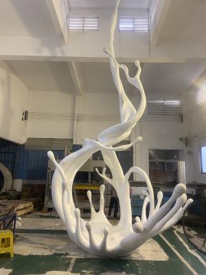 China Large EPS Abstract Water Wave Sculpture Customize Polishing Surface for sale