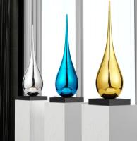 China Furnishing Decorative Metal Sculptures Craft Custom Water Drop Sculpture for sale