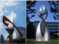 China Design city mall plaza park campus large stainless steel art modern abstract creative sculpture furnishings for sale