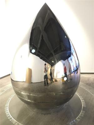 China Water Drop Metal Art Sculptures 316 Polished Outdoor Metal Garden Sculptures for sale