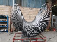 China Decorative Folding Outdoor Modern Sculptures 304 Gray Outdoor Iron Sculptures for sale