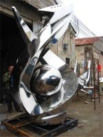 China Seed Abstract Large Metal Tree Sculpture Cast Water Texture Modern Outdoor Sculpture for sale