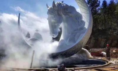 China Resin Large Outdoor Metal Sculpture White Metal Yard Sculptures for sale