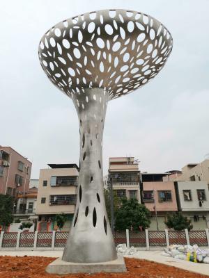 China Lamp Hollow Large Metal Yard Sculptures , Brushed Surface Metal Lawn Sculptures for sale
