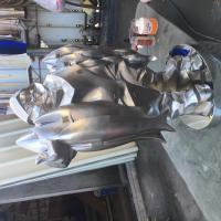 China Small Portrait Stainless Steel Sculpture Cabinet Small Abstract Sculptures Brushed Matte for sale