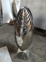China Abstract Outdoor Metal Statues Overlaps Large Garden Sculptures Statues Stainless Steel 316 for sale