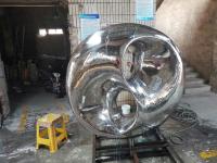 China Mirror Stainless Steel Sculpture Abstract Pool Contemporary Metal Garden Sculptures for sale