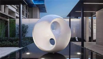 China Mirror Metal Water Fountain Sculpture Pool Waterscape Stainless Steel Abstract Sculpture for sale