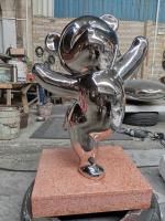 China Abstract Red Panda Sculpture Surface Polishing Bronze Animal Figurines Gifts  Display for sale