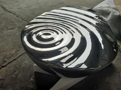 China Water Pattern Seat Sculpture , Handmade Outdoor Garden Ornaments Furnishings for sale