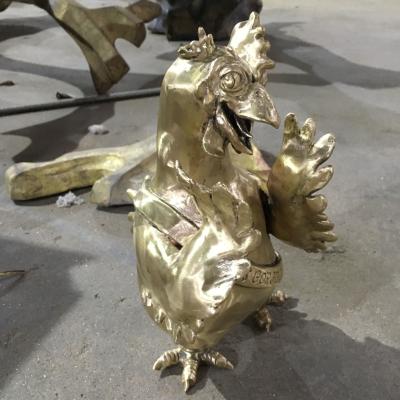 China Cast Copper Small Garden Ornaments , Abstract Stainless Steel Horse Sculpture Cartoon for sale